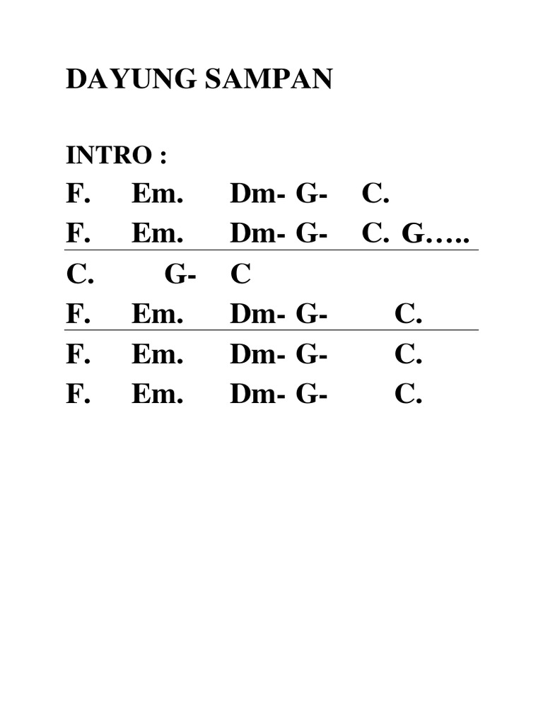 Dayung Sampan: Intro | PDF