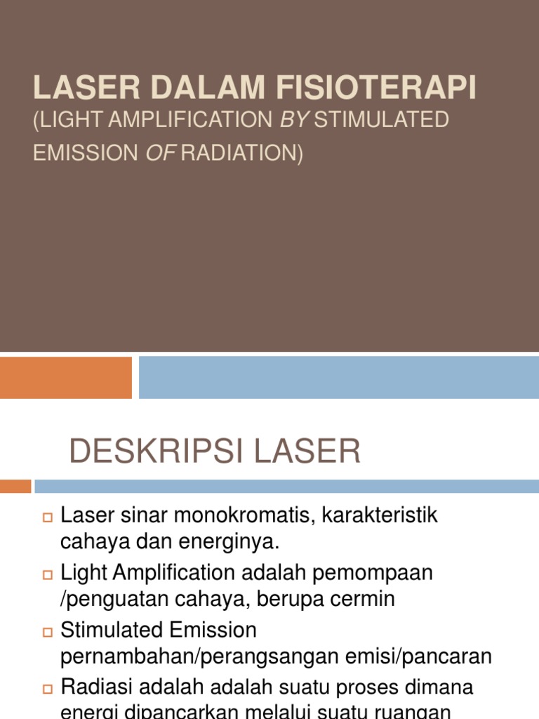 Laser Dalam Fisioterapi | PDF