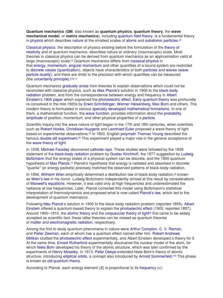 Quantum Mechanics For Dummies | PDF | Quantum Mechanics | Particle Physics