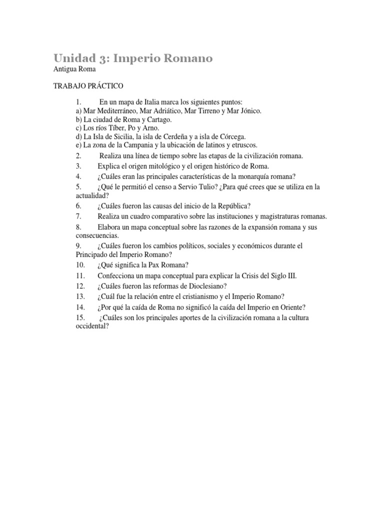 Actividades de Grecia y Roma | PDF | Antigua Grecia | imperio Romano