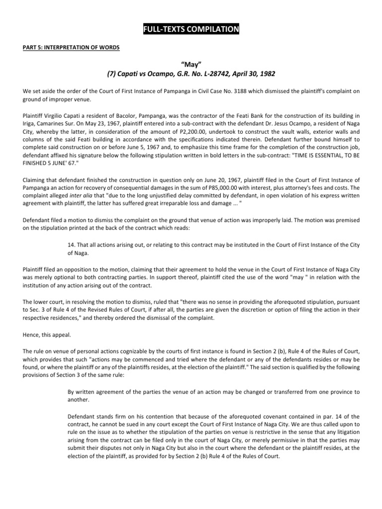 Full-Texts Stat Con Part Five Case7-13 | PDF | Stocks | Lawsuit