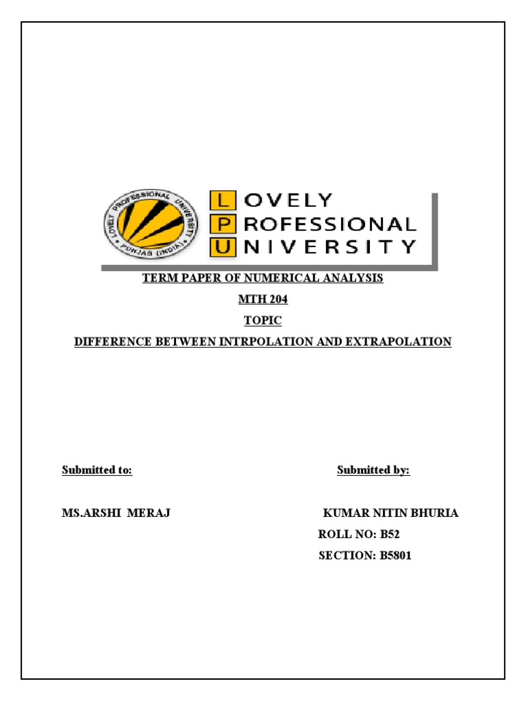 Interpolation | PDF | Interpolation | Numerical Analysis Interpolation | PDF | Interpolation | Numerical Analysis
