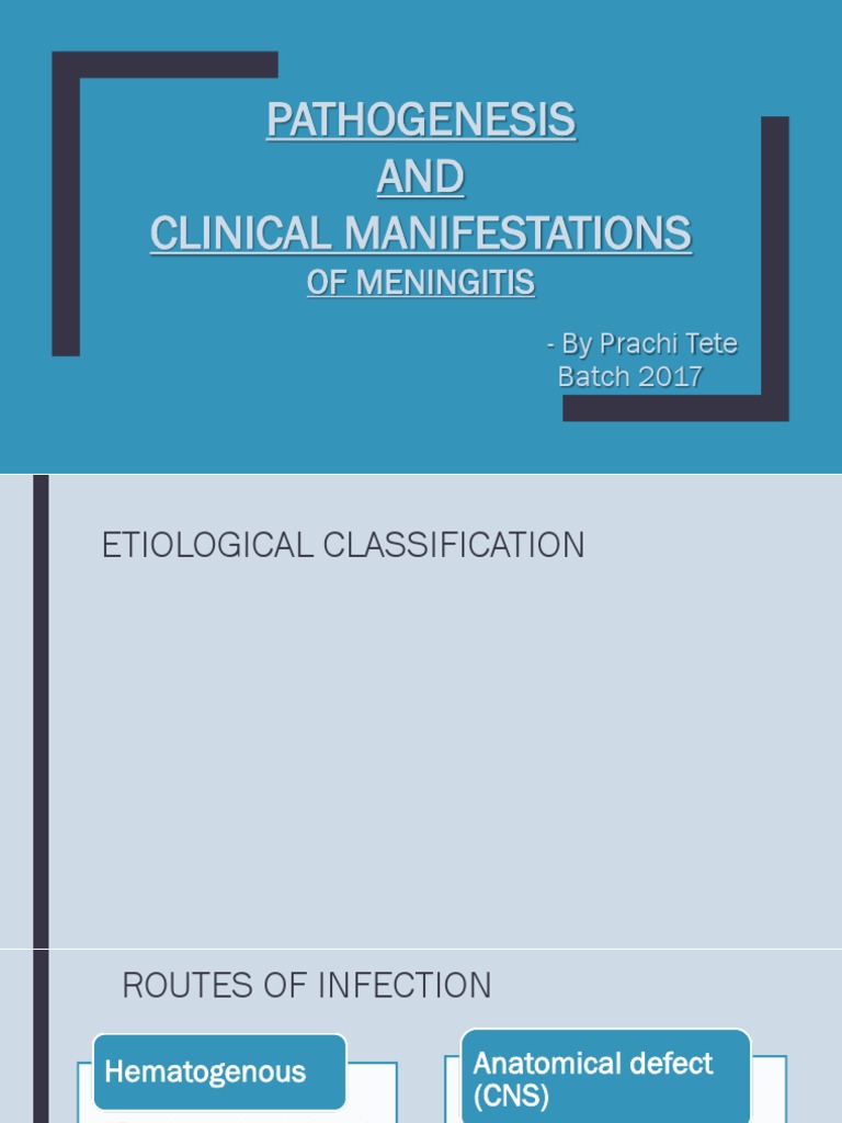 Pathogenesis of MENINGITIS | PDF | Meningitis | Virus
