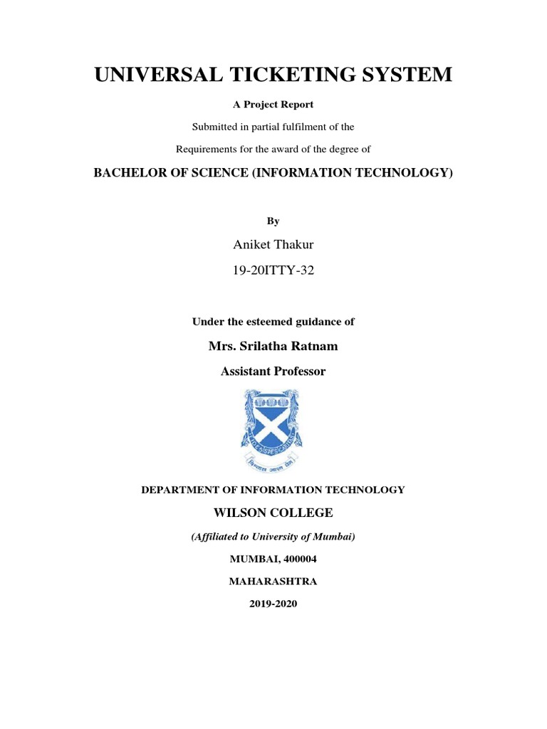 Universal Ticketing System CHP 1 2 3 4 | PDF | No Sql | Software Testing