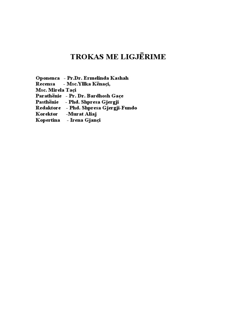 Trokas Me Ligjërime | PDF