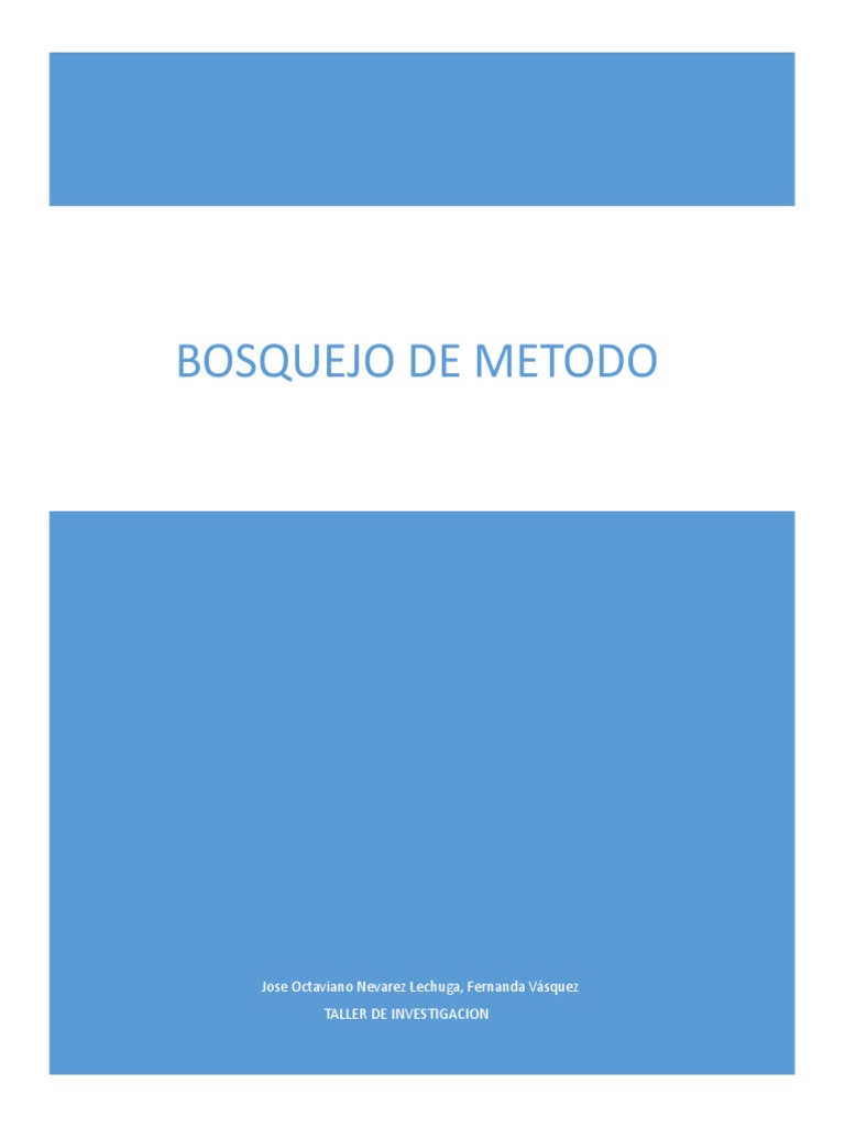 Bosquejo de Método en Investigación Documental | PDF | Teoría | Información