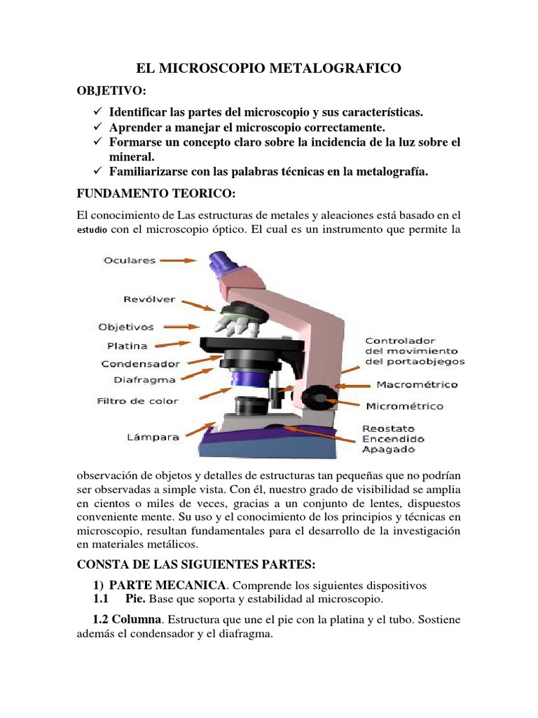 El Microscopio Metalografico | PDF | Óptica | Atómico