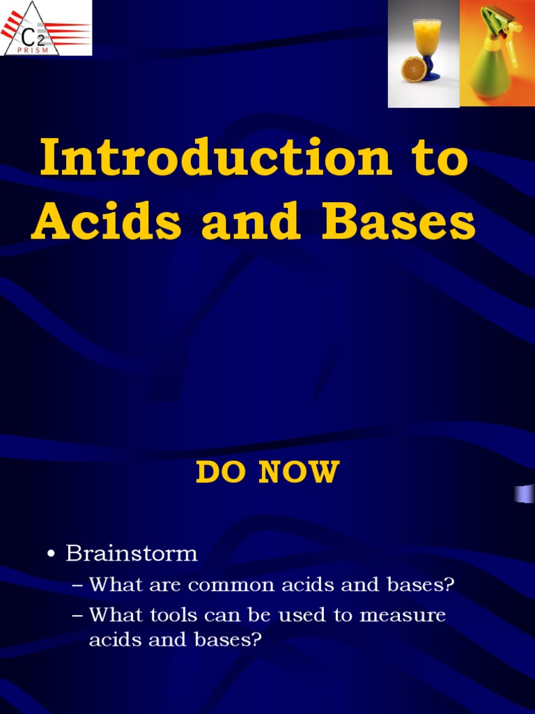 Introduction To Acids and Bases | PDF | Acid | Ph