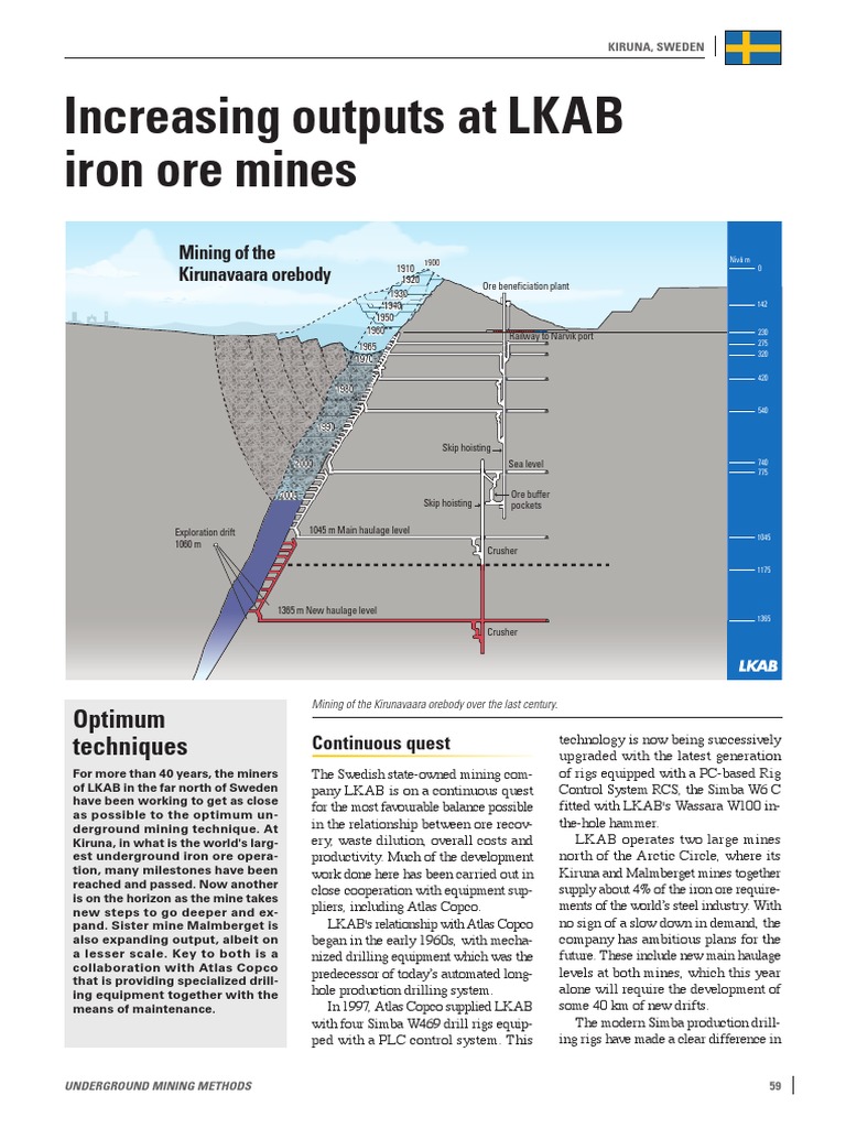059 Increasing Outputs at LKAB Iron Ore Mines | PDF | Drilling Rig | Mining