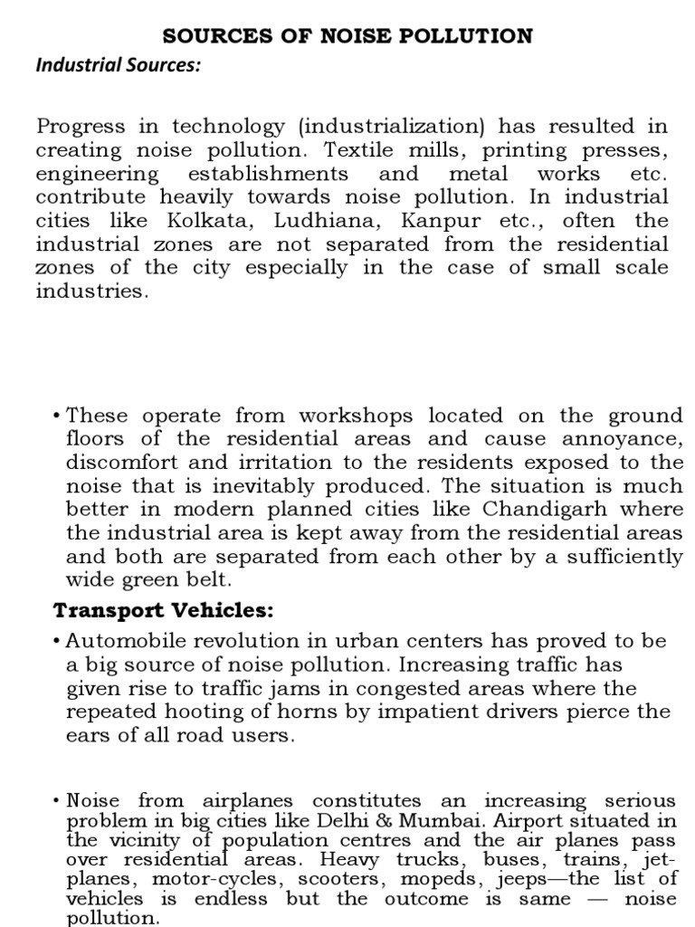 Noise Pollution | PDF | Hearing Loss | Pollution