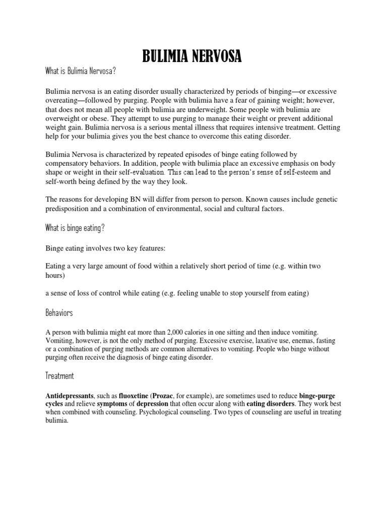 Understanding Bulimia Nervosa: Causes, Symptoms, and Treatment Options ...