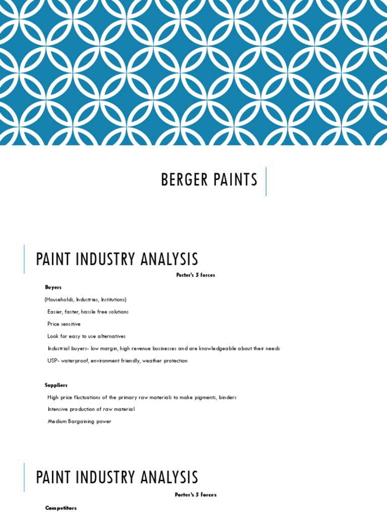 Berger Paints Industry Analysis Overview | PDF | Business
