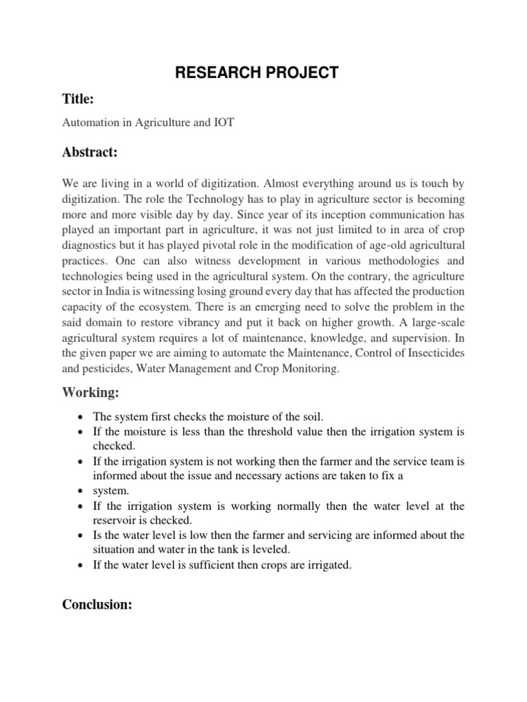 Research Project: Title | PDF