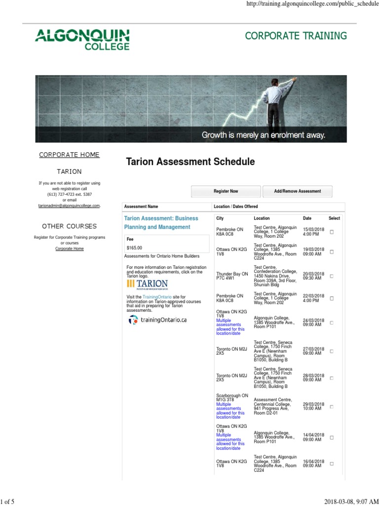 03 - Tarion Assessment - Business Planning and Management | PDF ...
