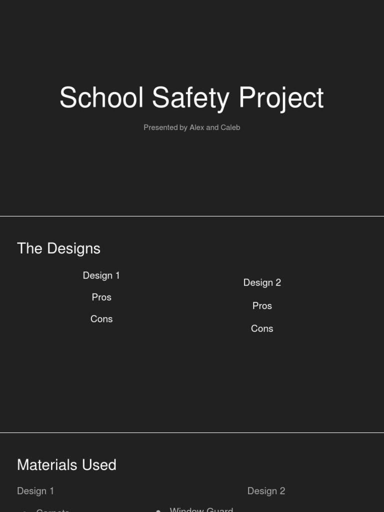 School Safety Project | PDF | Home & Garden