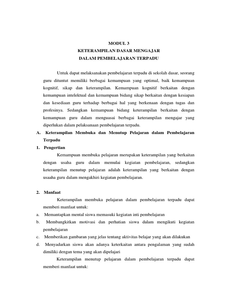 Resume Modul 3 KB 1 | PDF