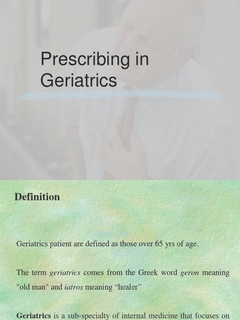 Geriatrics Prescribing Guideliness | PDF | Stroke | Hypertension