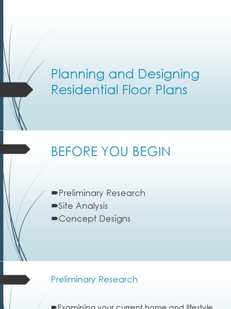 Planning Residential Floor Designs | PDF | Door | Window