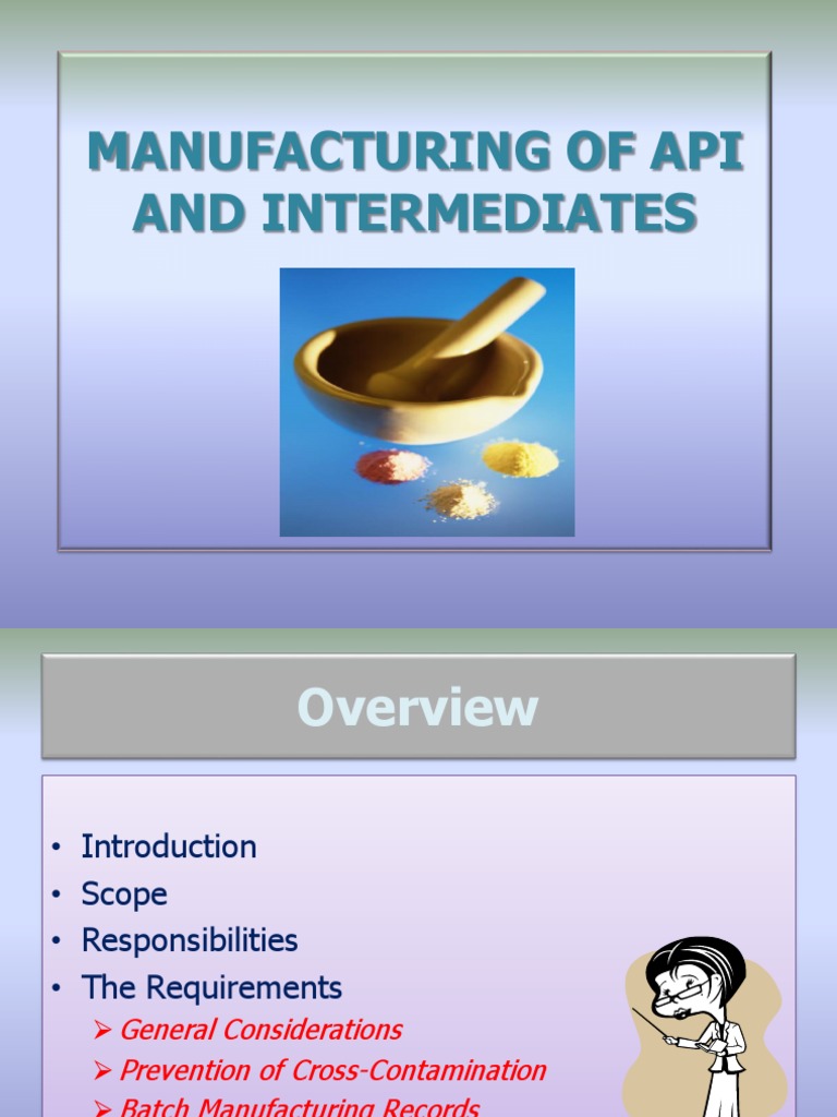 Manufacturing of Api and Intermediates | PDF | Business