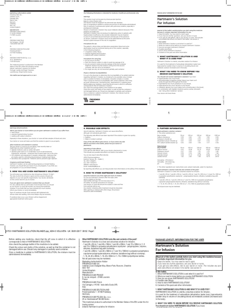 What Hartmann'S Solution Is and What It Is Used For? | PDF ...