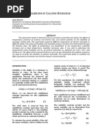 Determination of The Solubility Product Constant of Calcium Hydroxide ...