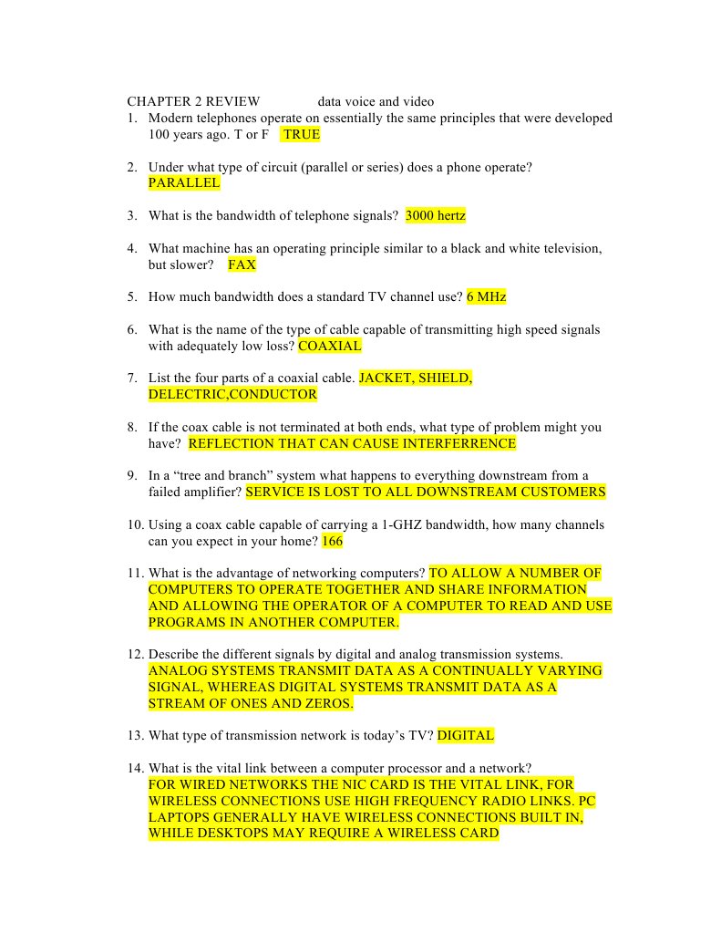 Chapter 2 VDV | PDF | Coaxial Cable | Computer Network