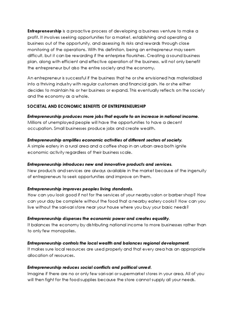 Entrepreneurship Whole | PDF | Entrepreneurship | Innovation