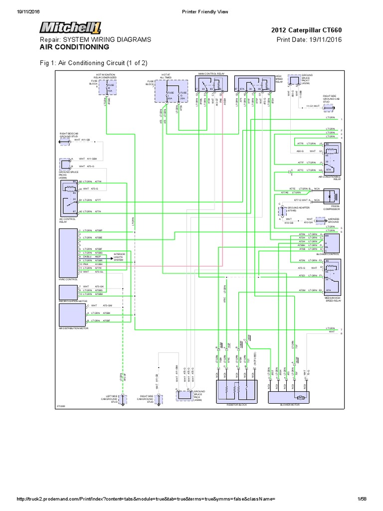 Fig 1: Air Conditioning Circuit (1 of 2) - A detailed wiring diagram ...