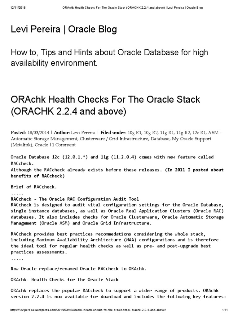 Como Usar Oracheck | Download Free PDF | Oracle Database | Superuser