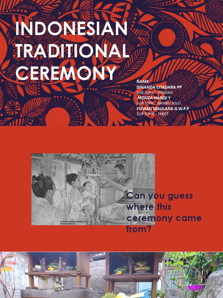 Indonesian Traditional Culture | PDF