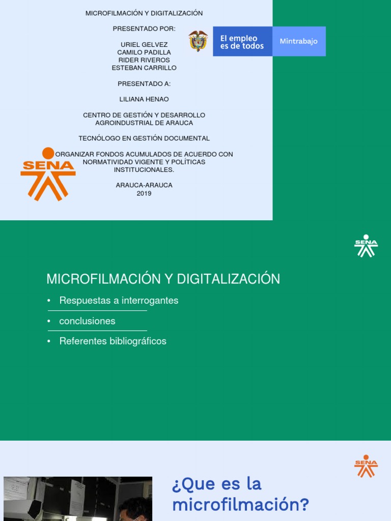 Microfilmación y Digitalización | PDF | Conversor analógico a digital ...