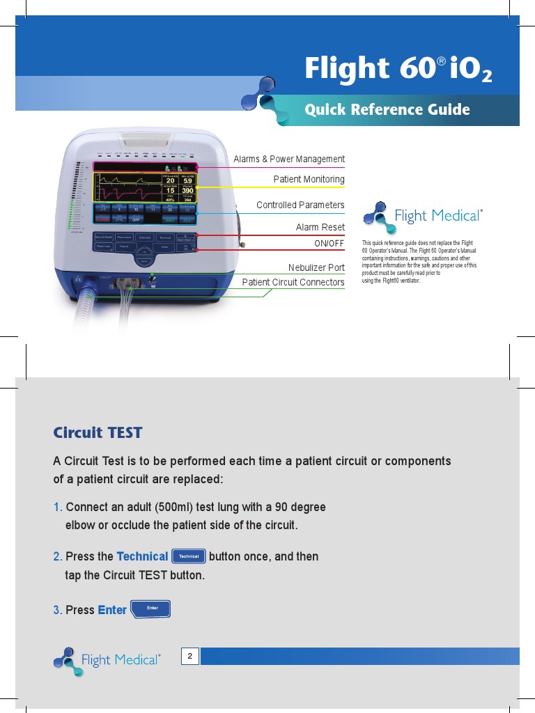 Ventilador Flight Fligght60 Guíausuario | PDF | Respiration | Pulmonology