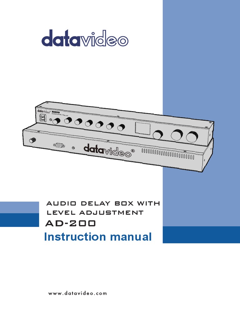 Instruction Manual: Audio Delay Box With Level Adjustment | PDF ...