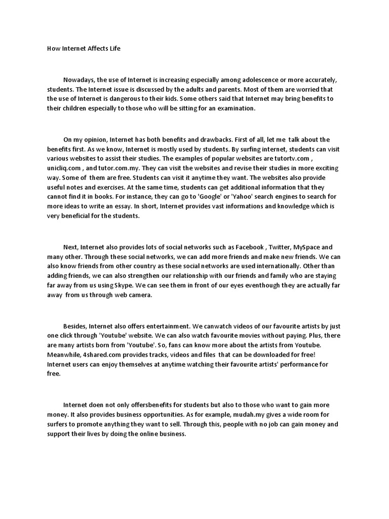 English Pt3 Essay | PDF | Flood | Internet