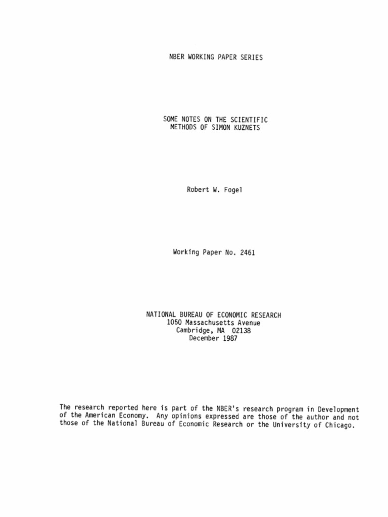 Simon Kuznets | PDF | Economic Growth | Statistics