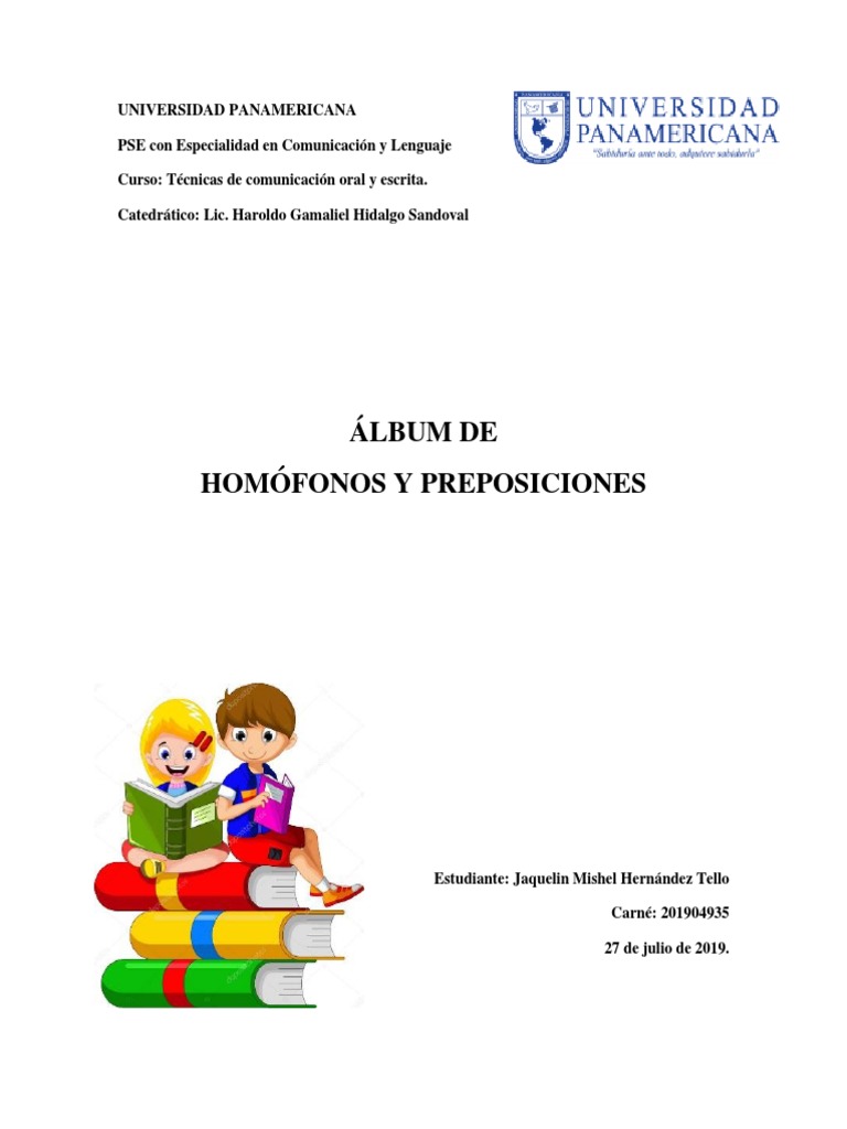 Album de Homofonos y Preposicones | PDF | Verbo | Sustantivo