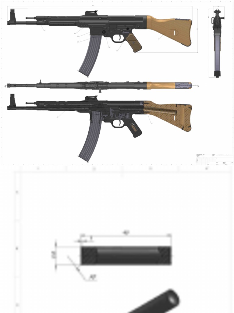 A66AE MP 44 Blueprints CAD Style Part1 | PDF