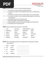 Filipino 5 Worksheet - Realon, J | PDF