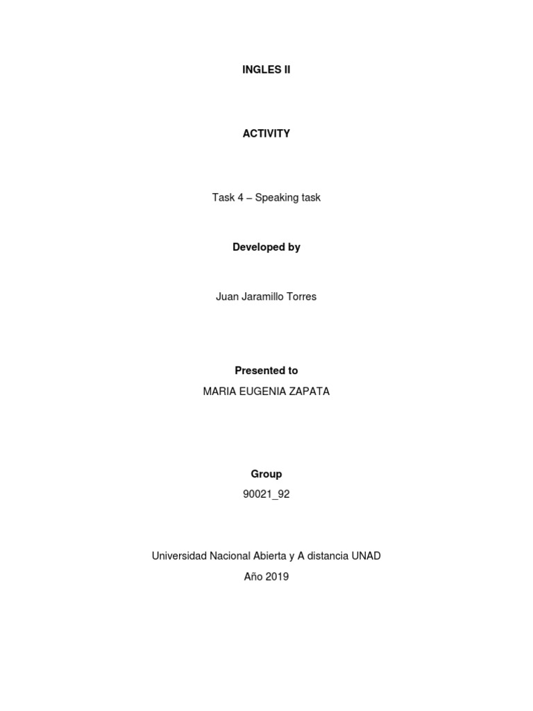 Task 4 - Speaking-Task | PDF