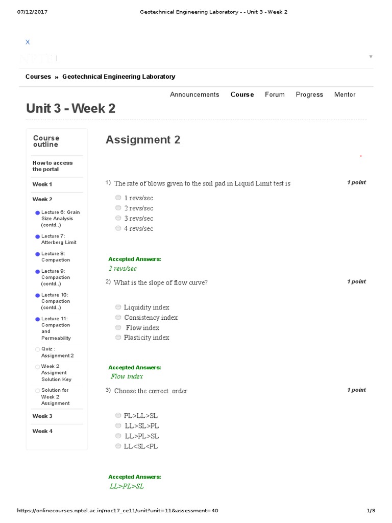 Geotechnical Engineering Laboratory Week2 | PDF | Earth Sciences ...