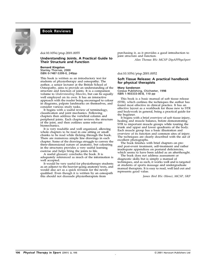Book Review Soft Tissue Release A Practical Handbo Pdf Physical