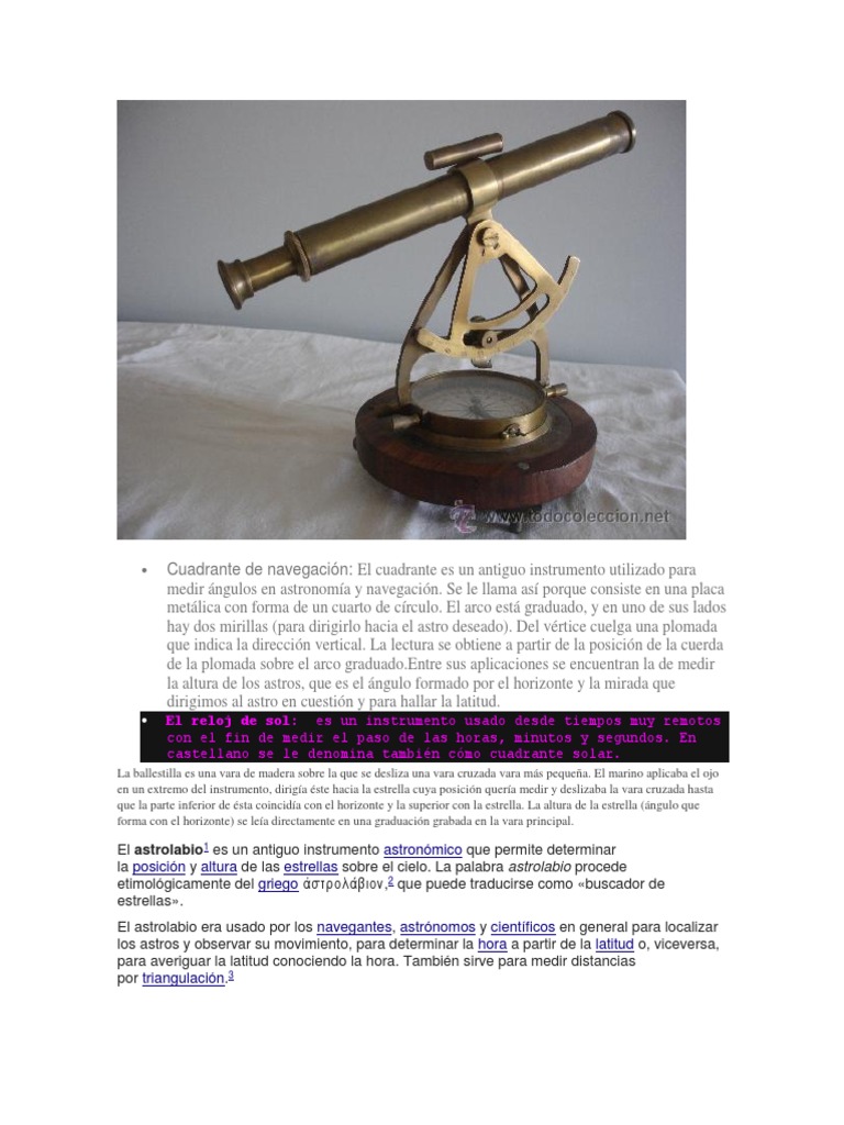 Cuadrante de Navegación | PDF | Brújula | Geografía