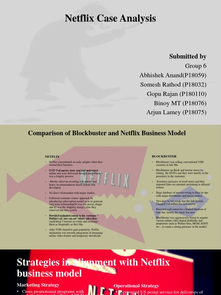 Netflix Case Analysis: Submitted by | PDF | Netflix | Subscription ...