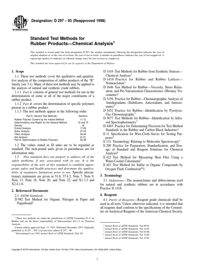 Astm Test Method | PDF | Acid | Natural Rubber