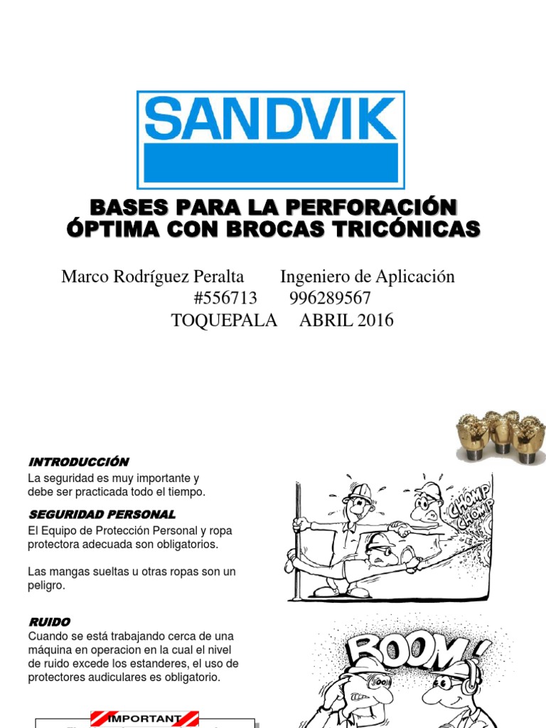 Bases para La Perforación Optima de Brocas Triconicas - Toquepala | PDF ...