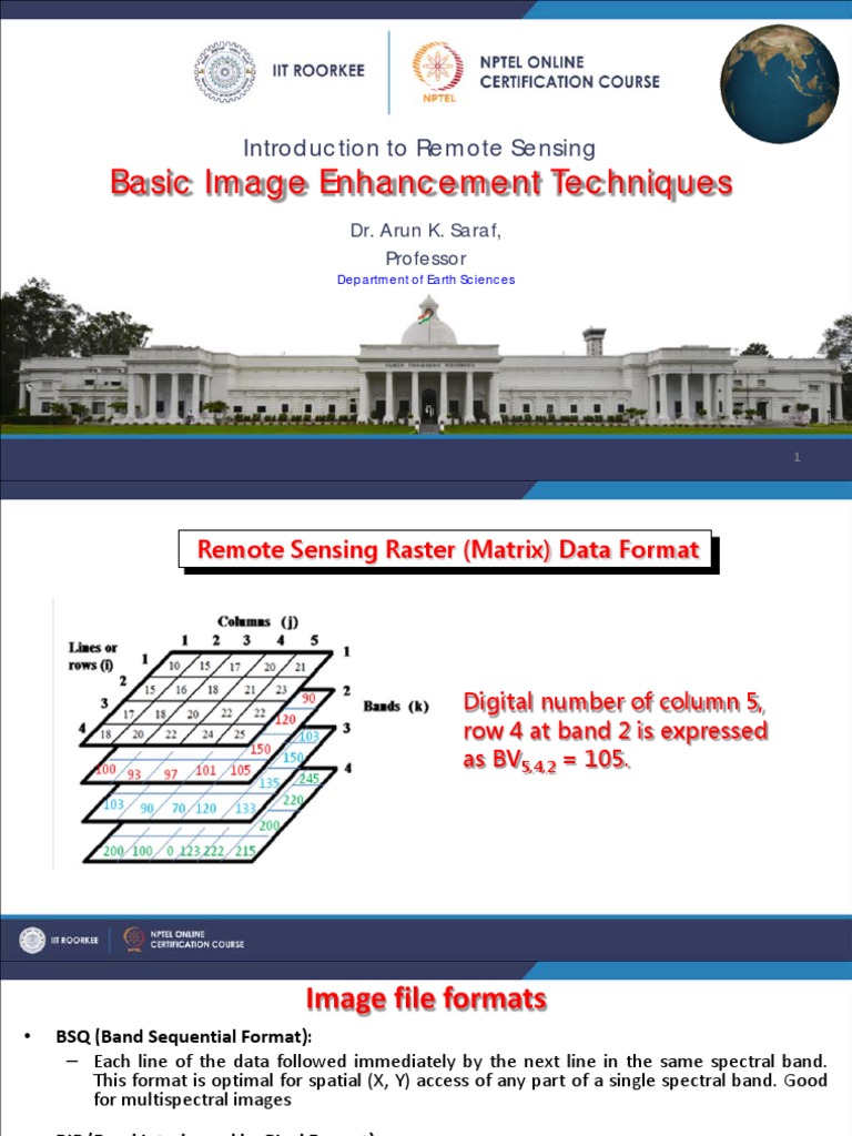 Week-3 Module-4 Basic Image Enhancement Techniques PDF | PDF | Remote ...