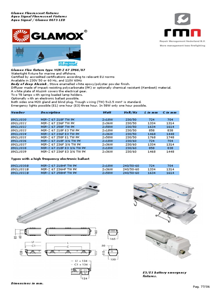 Aqua Signal Fixture Lamps | PDF | Fluorescent Lamp | Watt