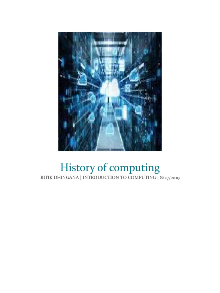 History of Computing | PDF | Microcomputers | Integrated Circuit