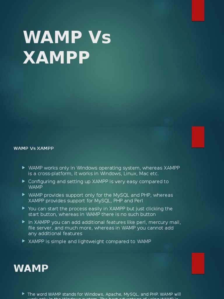 Wamp Vs Xamp | PDF | Php | Web Software
