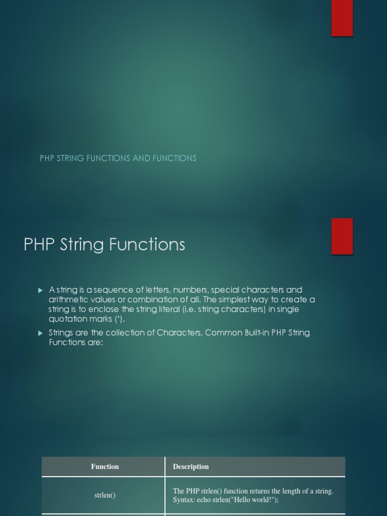 Php String Functions Pdf Hypertext Transfer Protocol Scope 8644